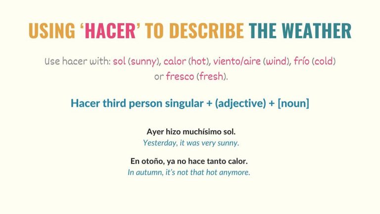 Guide to Weather in Spanish: Weather Terms & Expressions