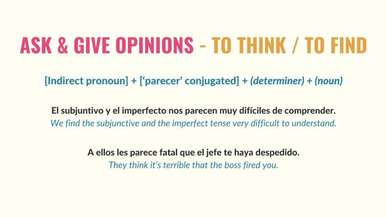 Parecer in Spanish: 5 Key Uses of Parecer