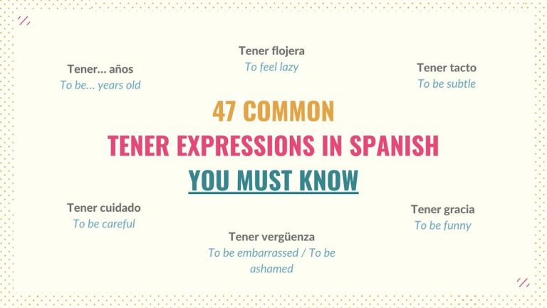 47 Common Tener Expressions in Spanish You MUST Know - Tell Me In Spanish