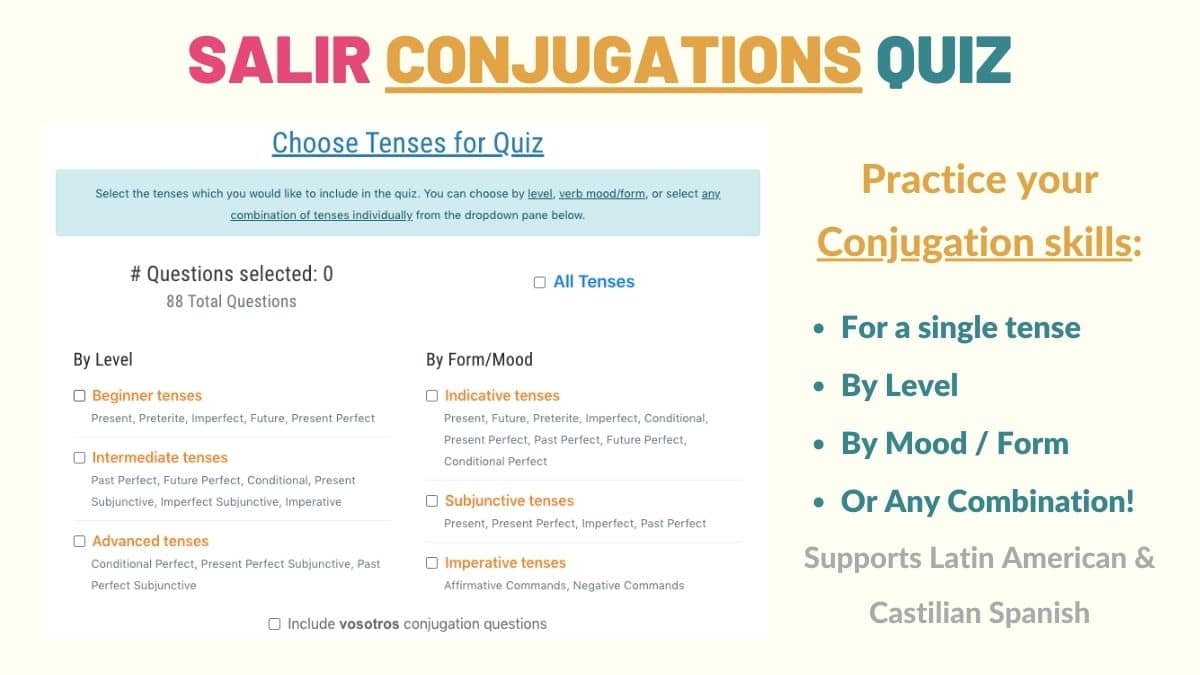 Salir Conjugation 101: Conjugate Salir in Spanish - Tell Me In Spanish