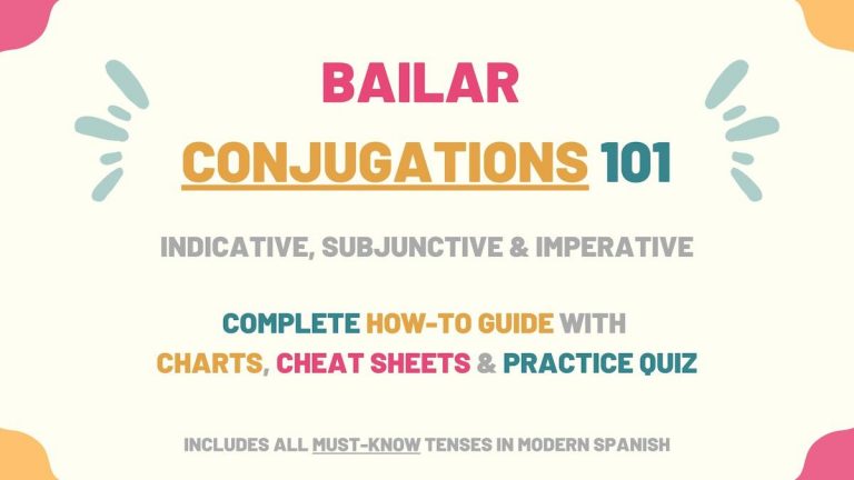 Bailar Conjugation 101: Conjugate Bailar In Spanish - Tell Me In Spanish