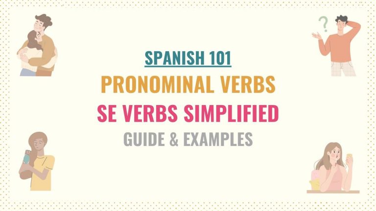 Pronominal Verbs Spanish Guide: SE Verbs Simplified