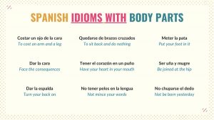 Body Parts in Spanish: Beginner & Advanced Words - Tell Me In Spanish