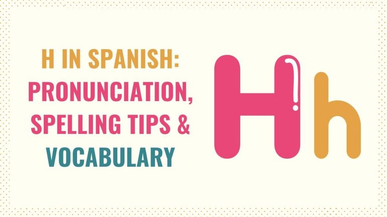 H in Spanish: Pronunciation & Spelling Tips + Vocabulary - Tell Me In ...