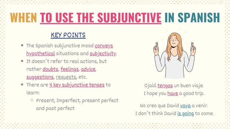 A Simple Guide to Master the Spanish Subjunctive - Tell Me In Spanish