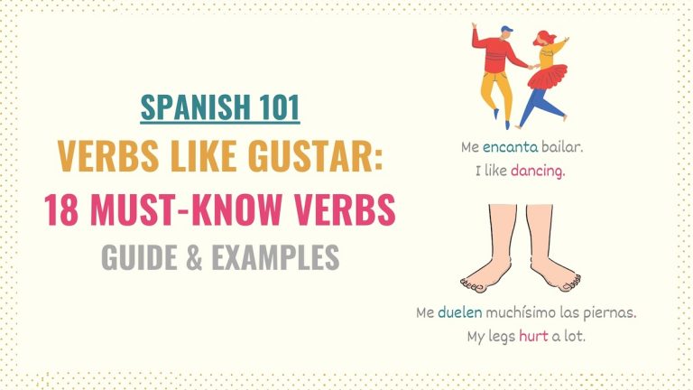 Verbs Like Gustar in Spanish: Conjugations + Must-Know List